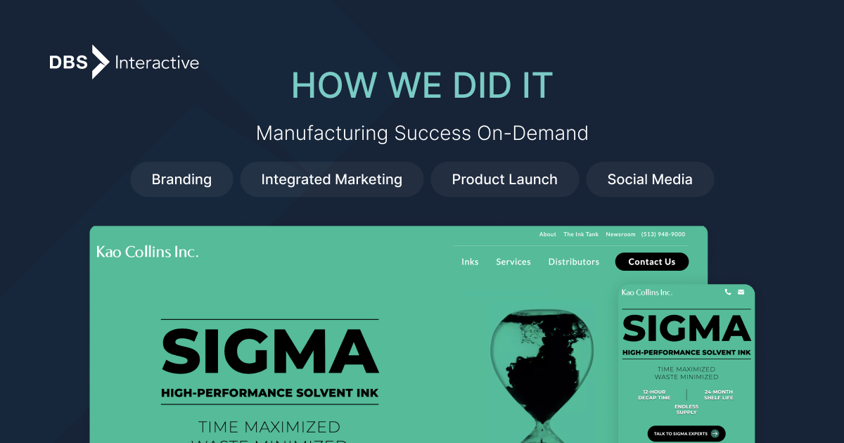 Kao Collins - B2B Manufacturing Website Case Study | DBS Interactive